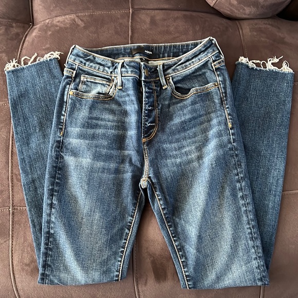 Aqua | Jeans | Aqua Womens Skinny Denim Frayed Hem Skinny Jeans | Poshmark